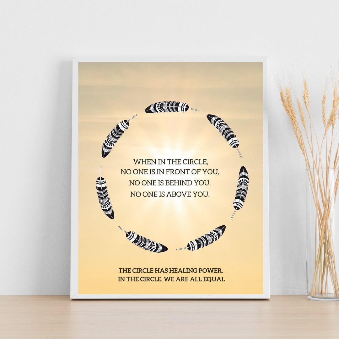 Native American Inspirational Quote Circle, Circle Native American ...