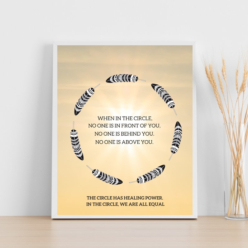 Native American Inspirational Quote Circle, Circle Native American ...