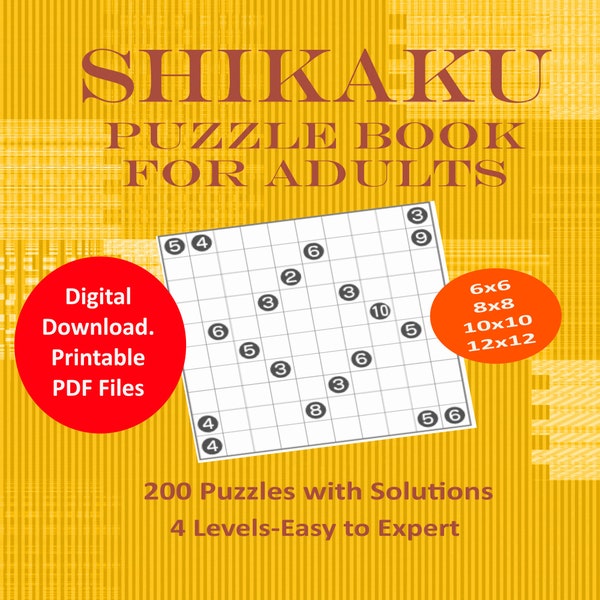Shikaku Puzzles - Etsy