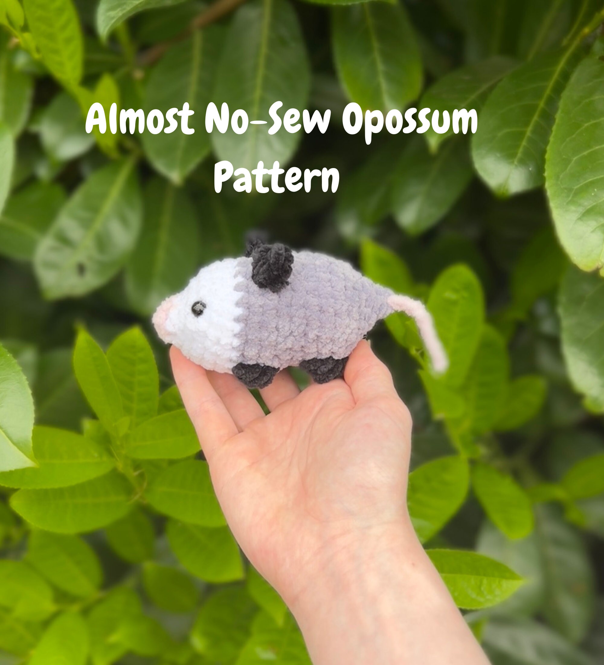 Almost No-sew Opossum Crochet PATTERN - Etsy