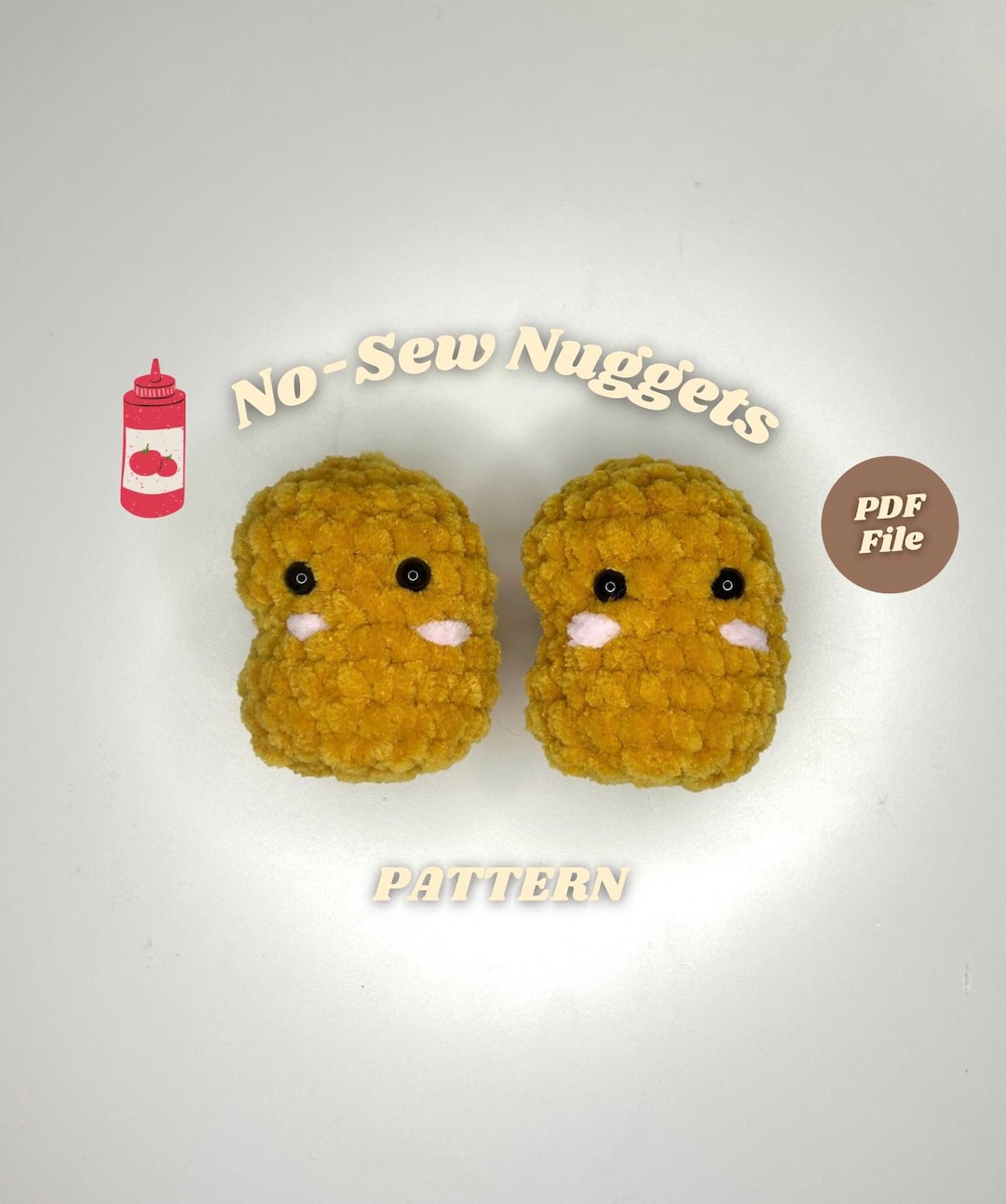 Crochet No-sew Chicken Nugget PATTERN - Etsy