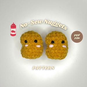 Crochet No-sew Chicken Nugget PATTERN - Etsy