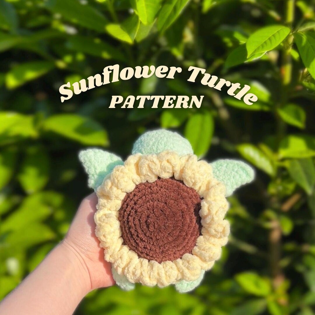 Sunflower Turtle Crochet PATTERN - Etsy