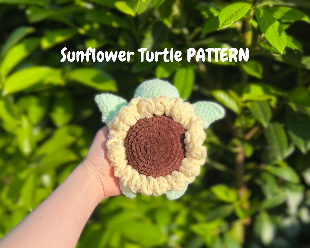 Sunflower Turtle Crochet PATTERN - Etsy