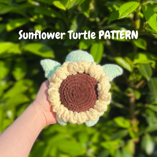 Crochet Sunflower Turtles - Etsy