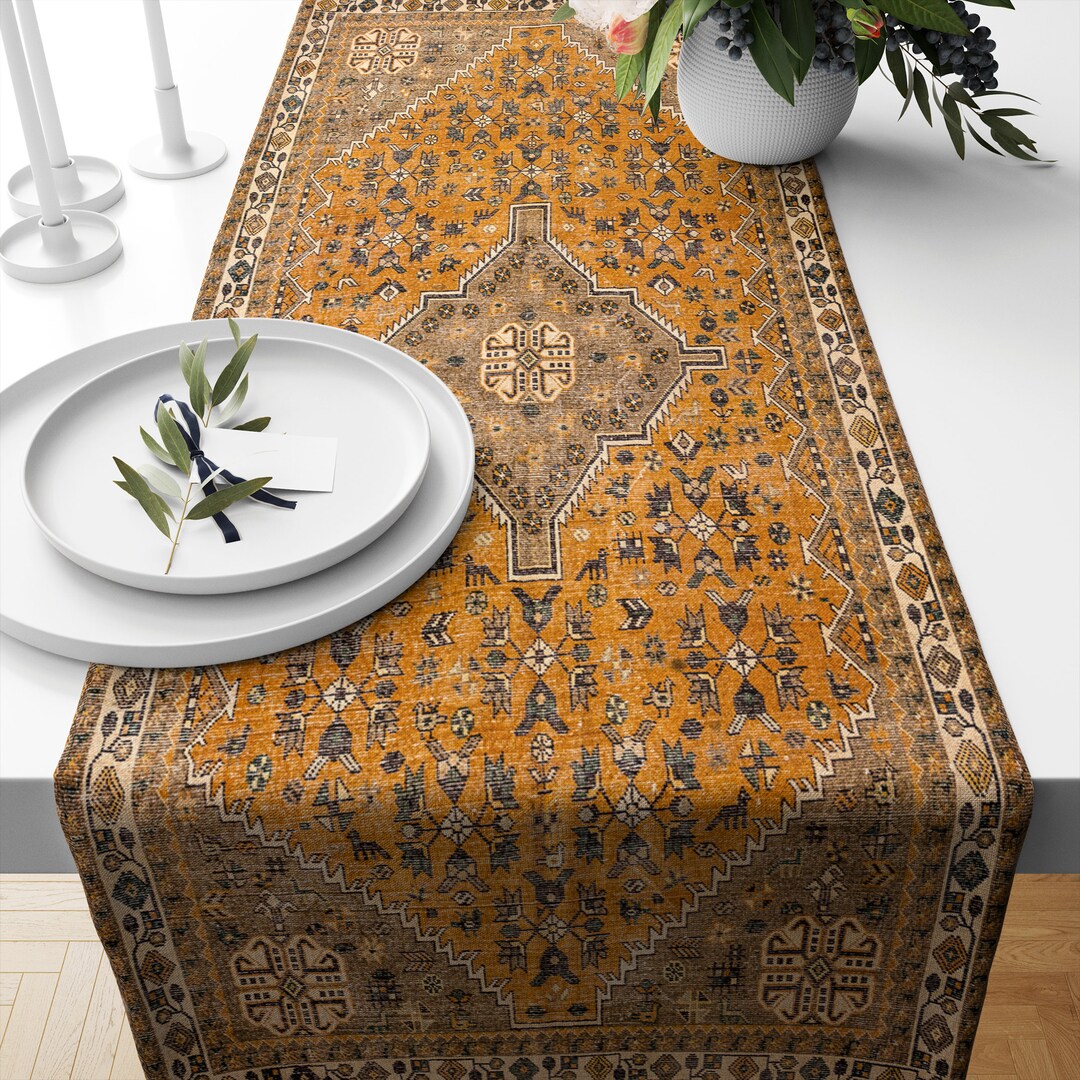 Luxurious Table Runner, Oriental Table Cloth, Birthday Table Runner ...