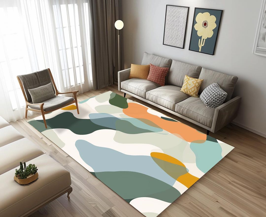 Pastel Color Rug, Soft Surface Rug, Living Room Rug, Saloon Rug, Easy ...