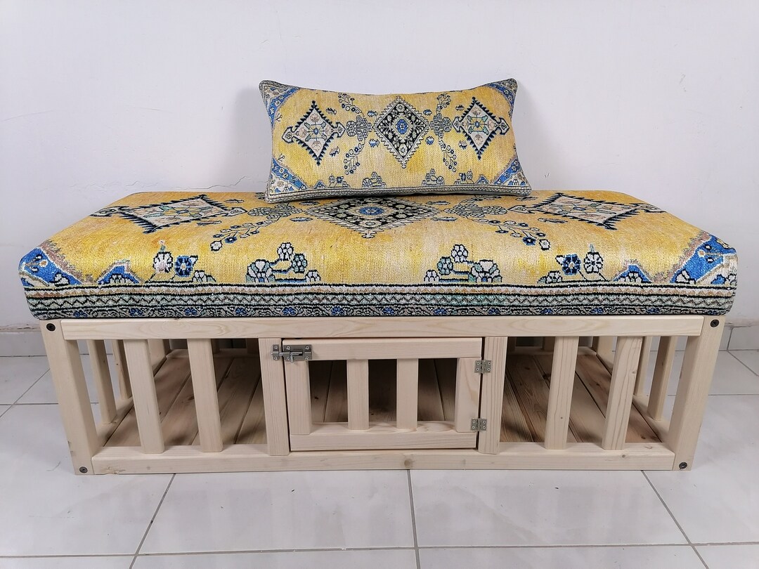 Dog House Bench, Upholstered Bench, Pet Couch, Piano Bench, Handmade ...