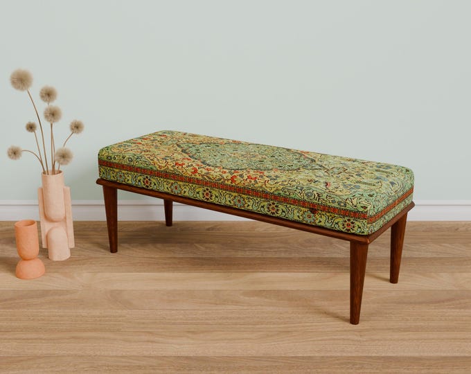 Handmade Bench, Ottoman Bench, Wooden Bench, Bohemian Bench, Entryway ...