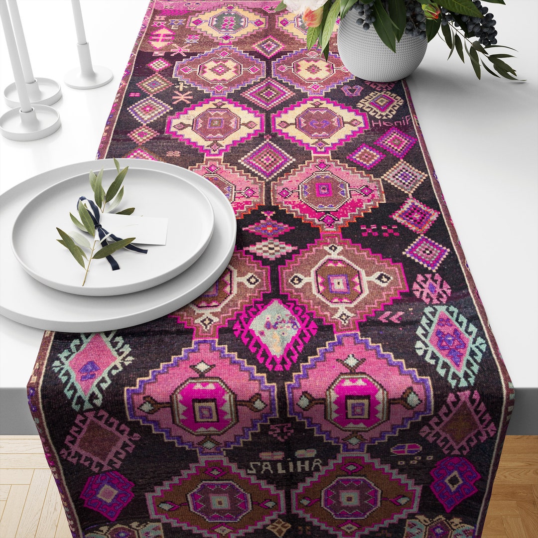 Tea Table Topper, Aztec Runner, Attractive Dining Table Runner, Accent ...