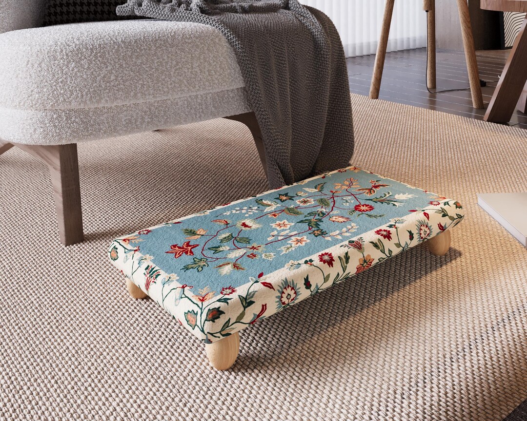 Compact Footstool for Home Office, Footrest for Desk, Ergonomic Fabric ...
