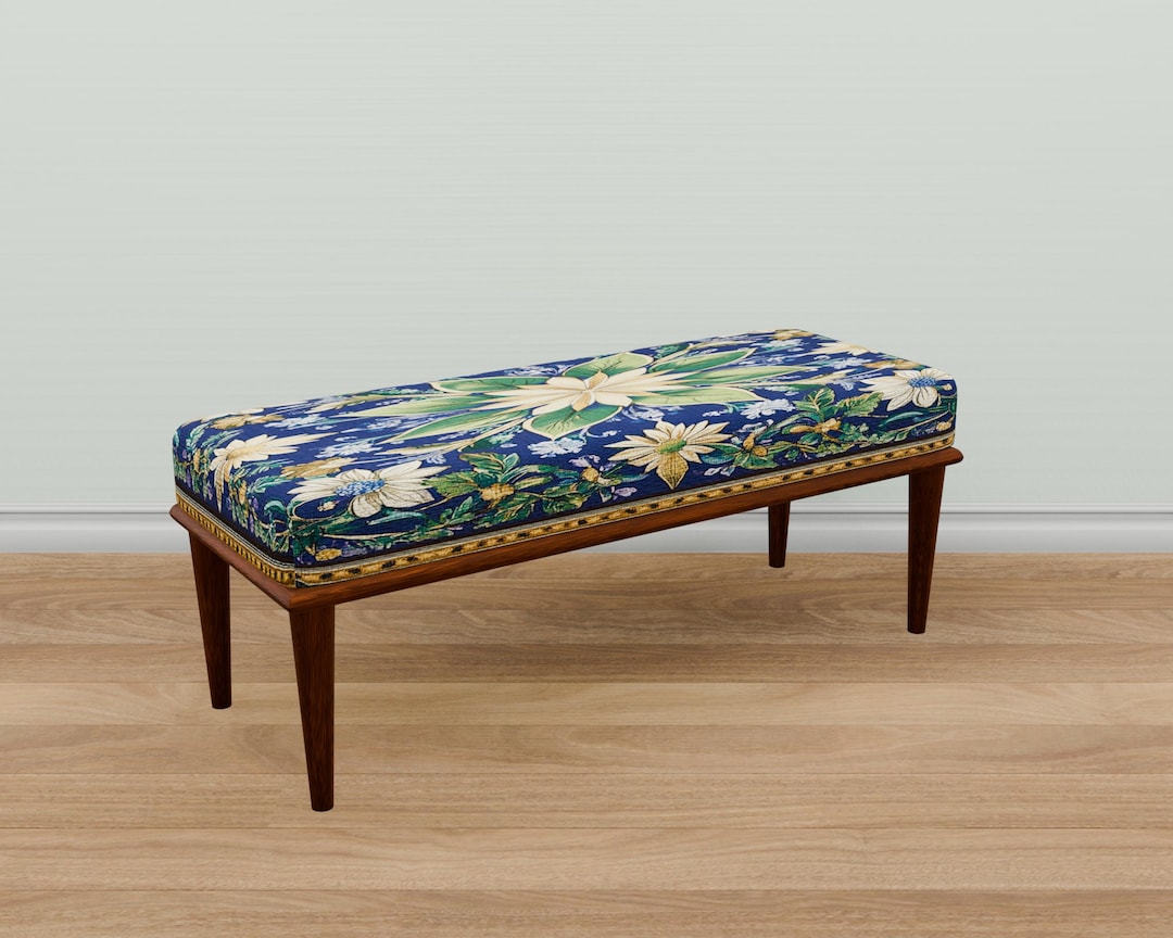 Upholstered Bench, Lotus Bench, Doorway Bench, Sofa Side Bench, Narrow ...