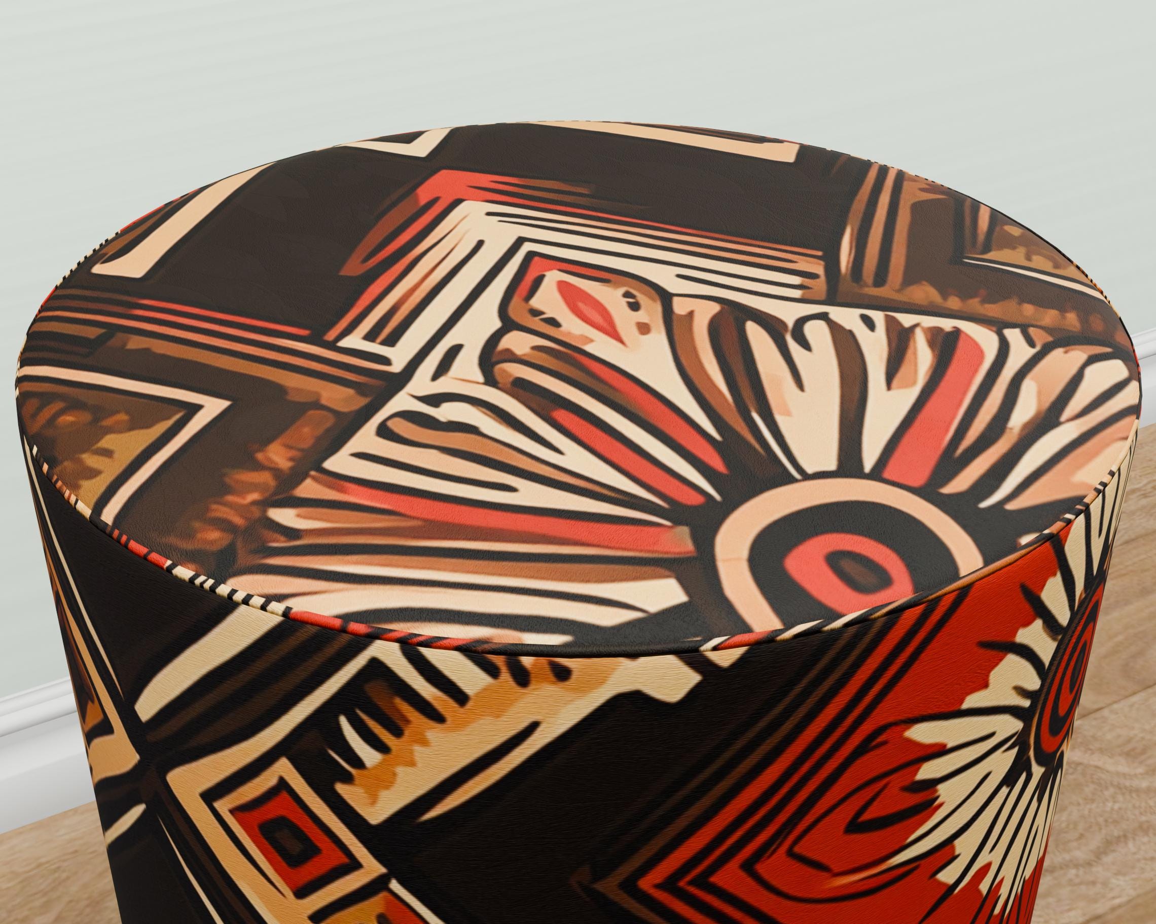Dark Color Pouf, Functional Pouf, Soft Touch Bench, Countryside Seat ...
