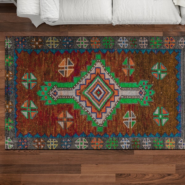 Folk Art Rug - Etsy