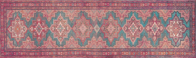 Entryway Runner Purple Print Rug Ikat Rug Rug With Teal - Etsy