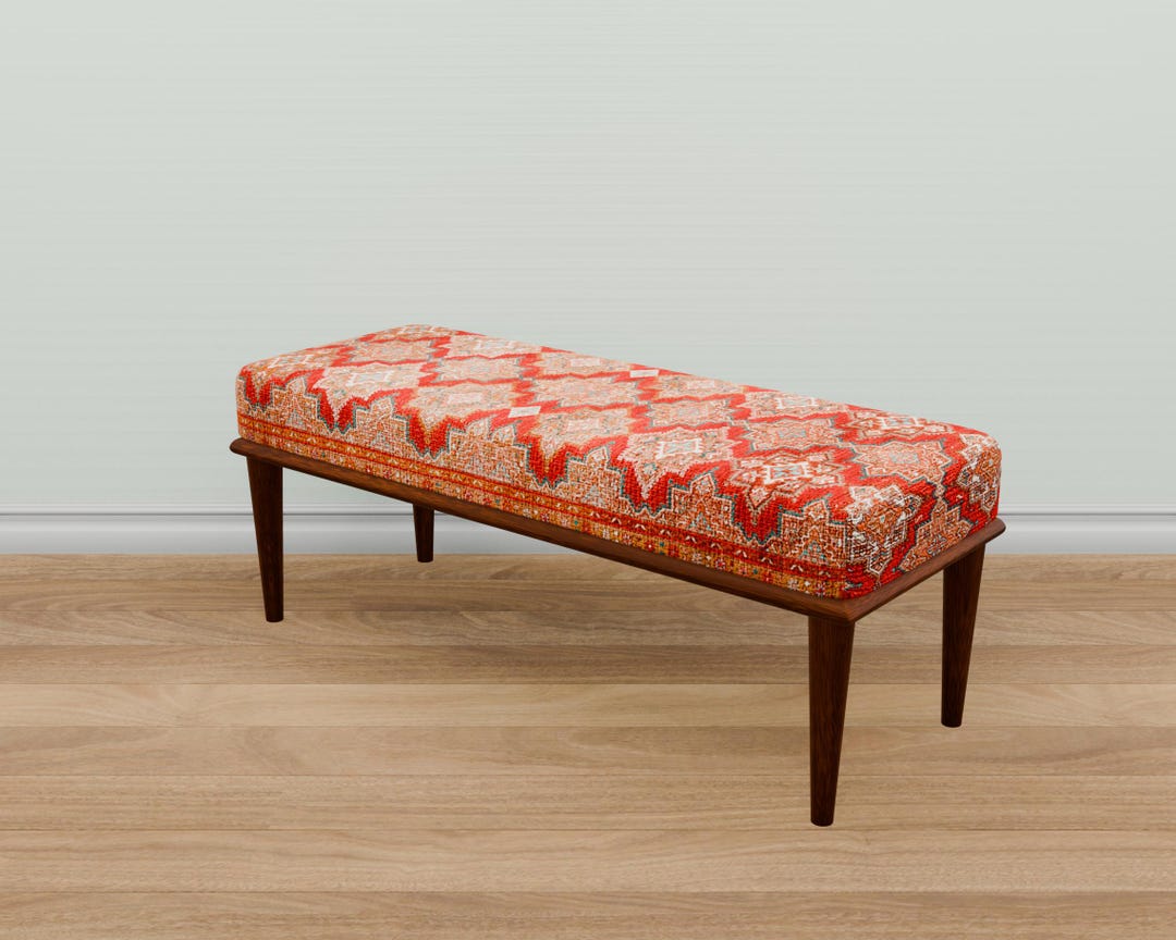 Decorative Bench, Bohemian Upholstered Bench, Dining Bench, Mudroom ...
