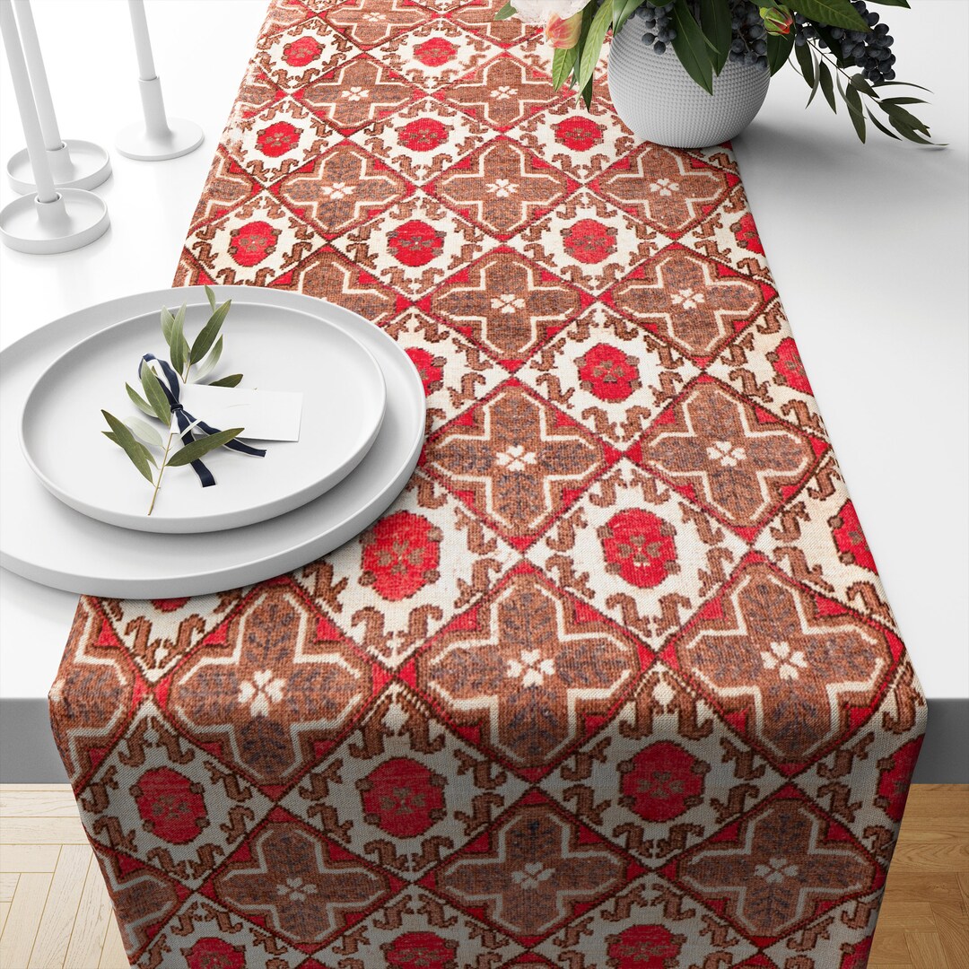 Mantel Decor Runner, Housewarming Table Scarf, Ethnic Tablecloth ...