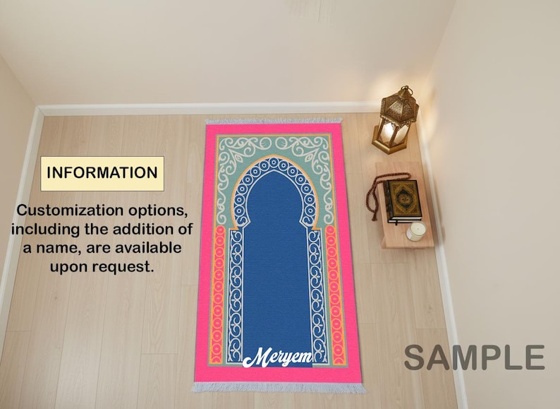 Personalized Islamic Prayer Mat, Velvet Islamic Prayer Rug Gift ...