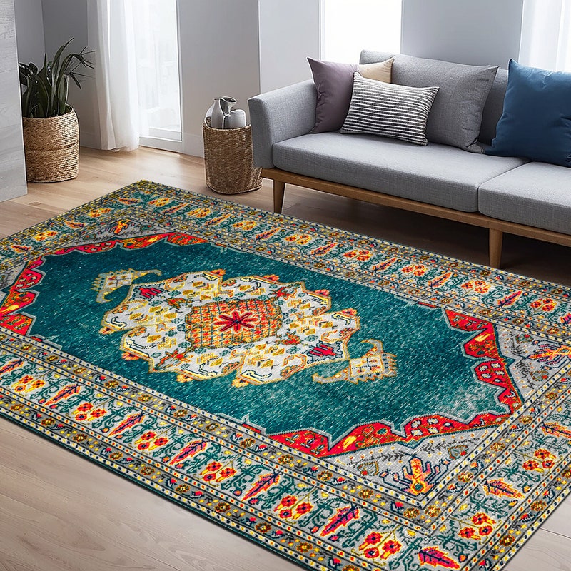Bohemian Rug - Etsy