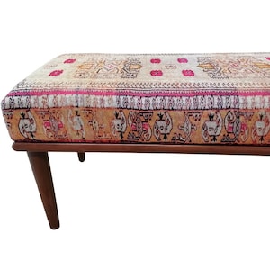 Blush Pink Color Bench, Bedroom Bench, Hallway Bench, Decorative Bench ...