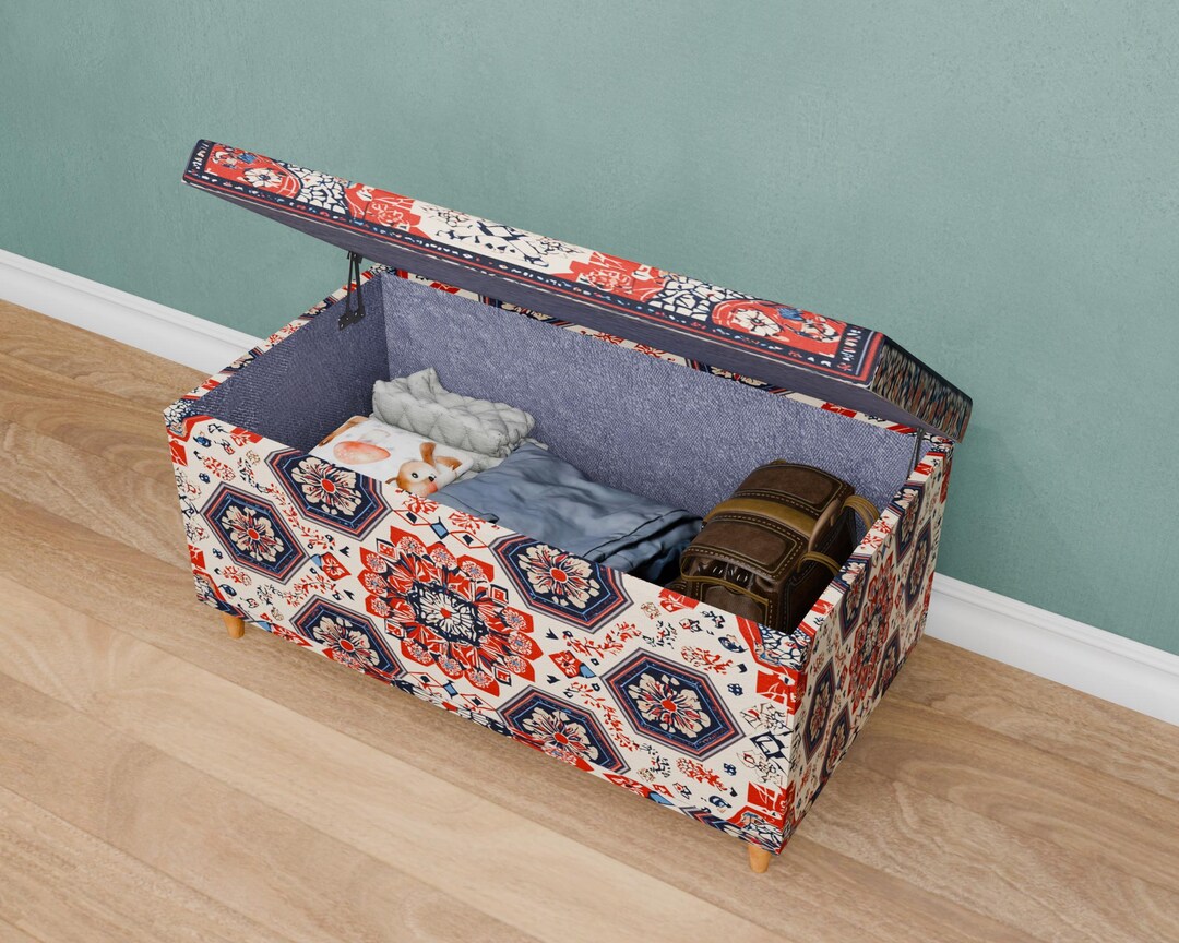 Vintage Style Bench, Premium Storage, Ottoman Trunk, Housewarming Bench ...