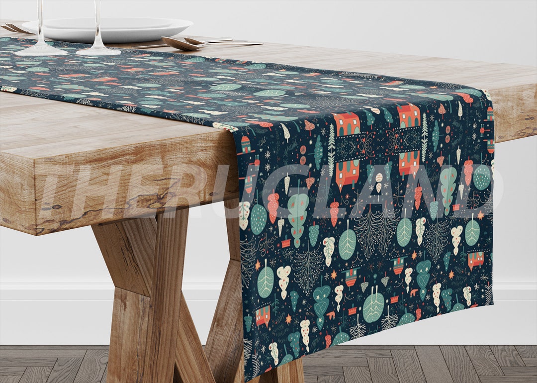 Peppermint Tablecloth, Holiday Runner, Nutcracker Xmas Decor Runner ...