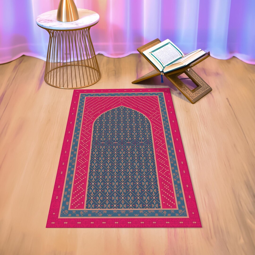 Modern Muslim Prayer Mat, Meditation Rug, Customizable Islamic Gift ...