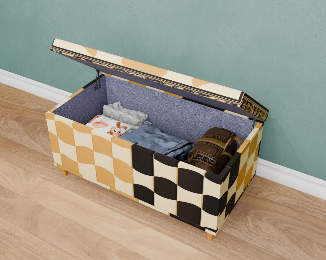 Mustard Storage, Square Design Bench, Modern Organizer, Regular Bench ...