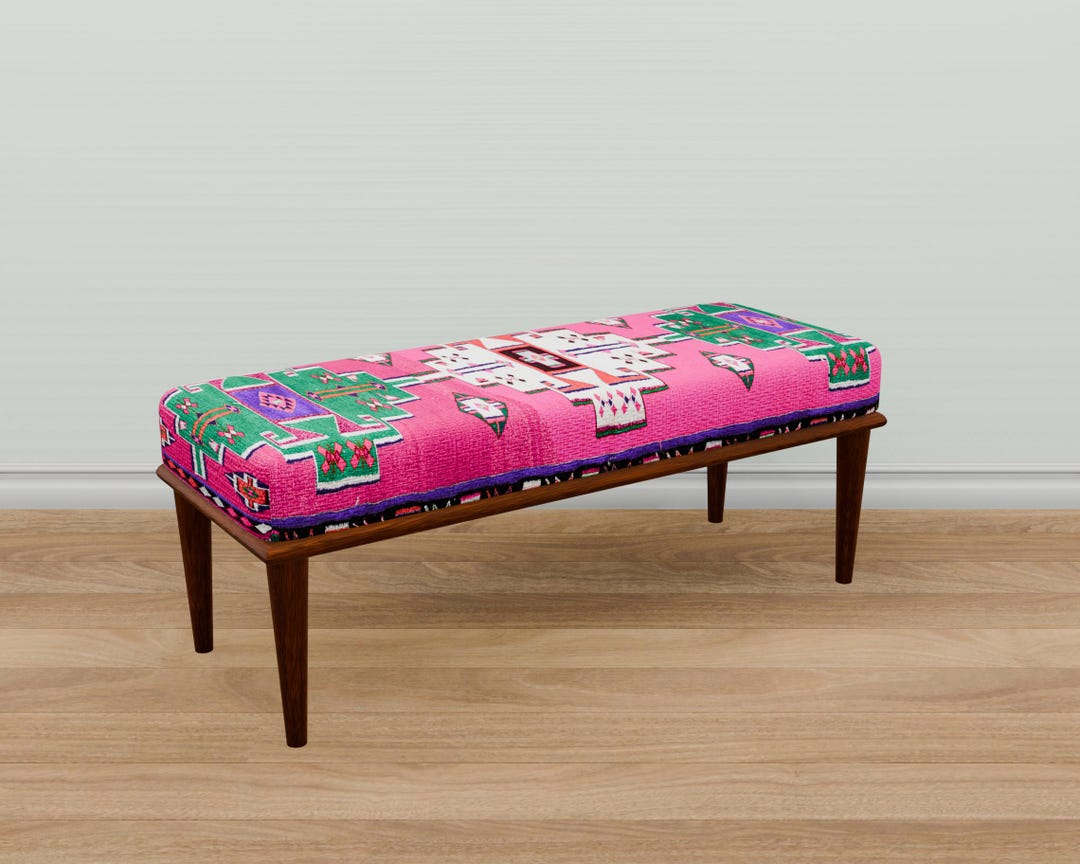 Upholstered Bench, Pink Ottoman Bench, Telephone Bench, Foyer Bench ...