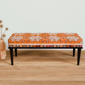 Handmade Bench, Upholstered Bench, Vintage Style Bench, Bed Bench ...