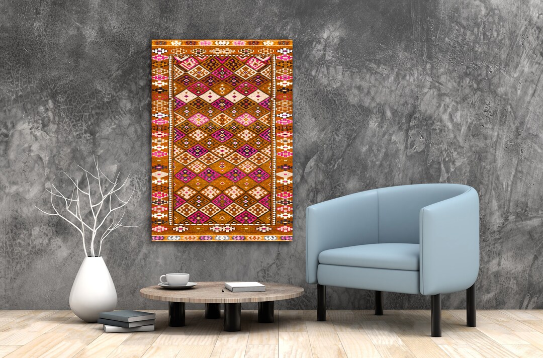 Boho Style, Artisanal Canvas, Vintage Inspired Decor, Decorative ...