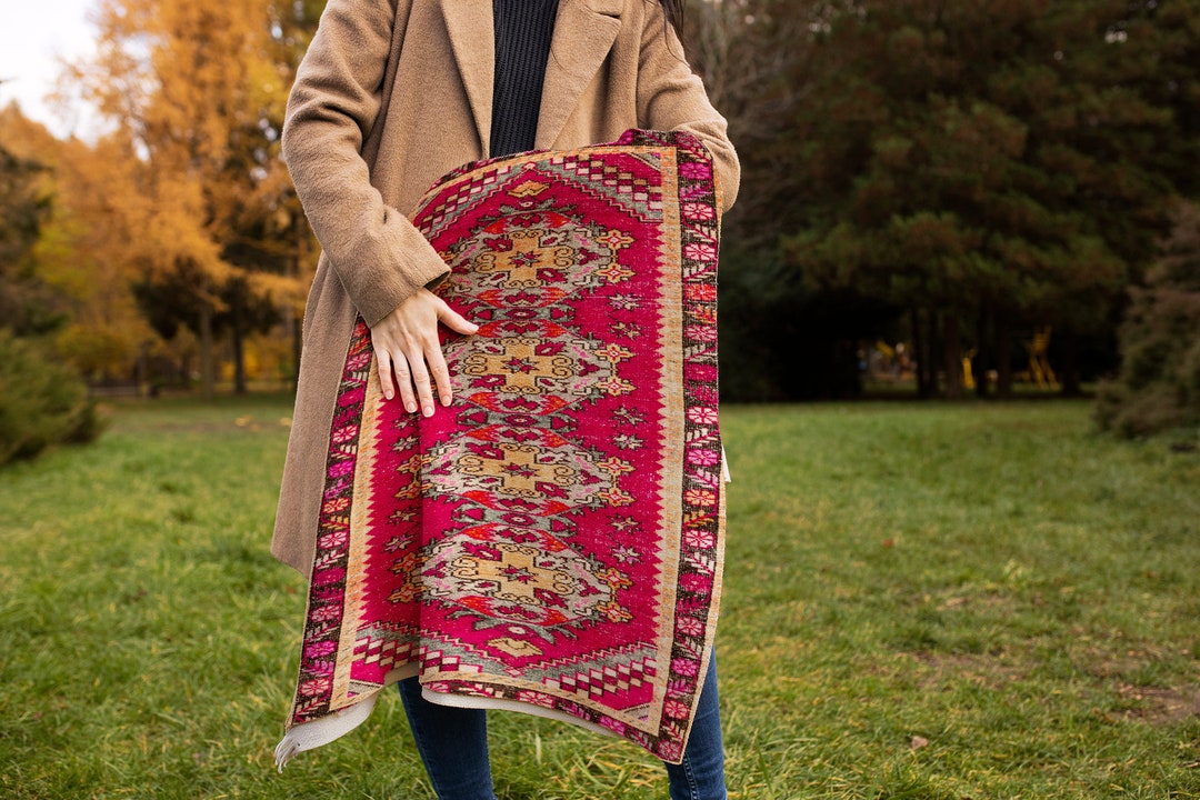 Traditional Turkish Rug Blanket, Handmade Throw Blanket, Boho Turkish ...