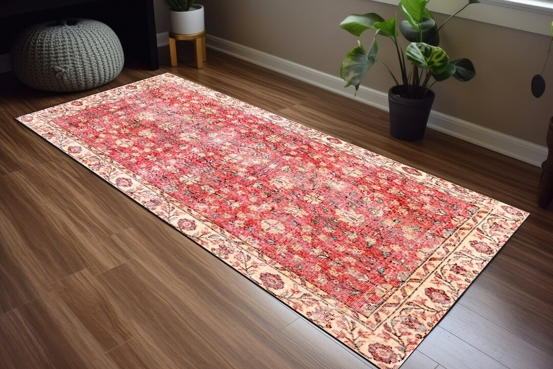 Minimalist Rug, Pink Area Rug, Yoga Room Rug, Oriental Pattern Rug ...