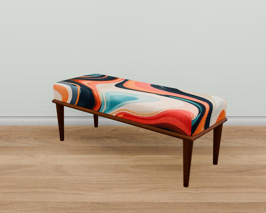 Regular Bench, Modern Furniture, Luxury Bench, Marbling Art Bench ...