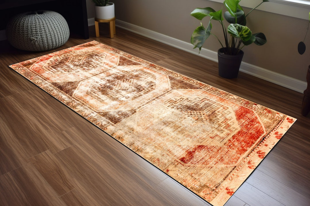 Farmhouse Rug, Digital Print Rug, Shabby Chic Rug, Vintage Pattern Rug ...