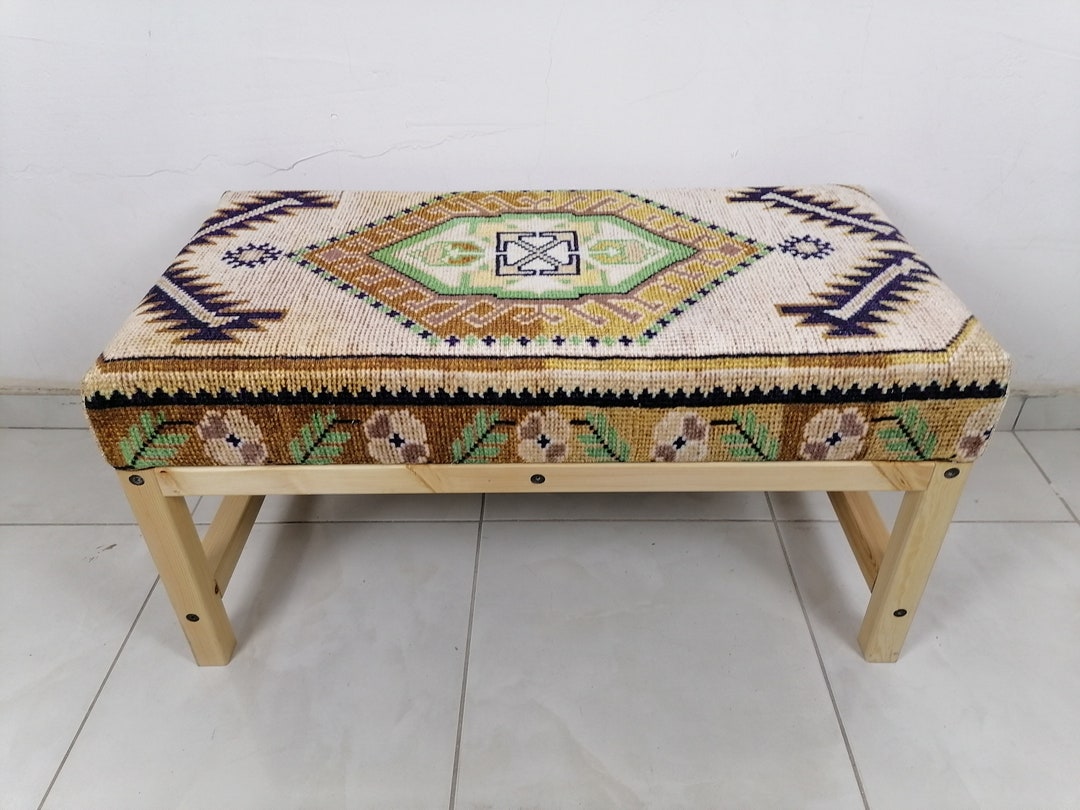 Aztec Design Bench, Shoe Bench, Customised Bench Cushion, Diy Work ...