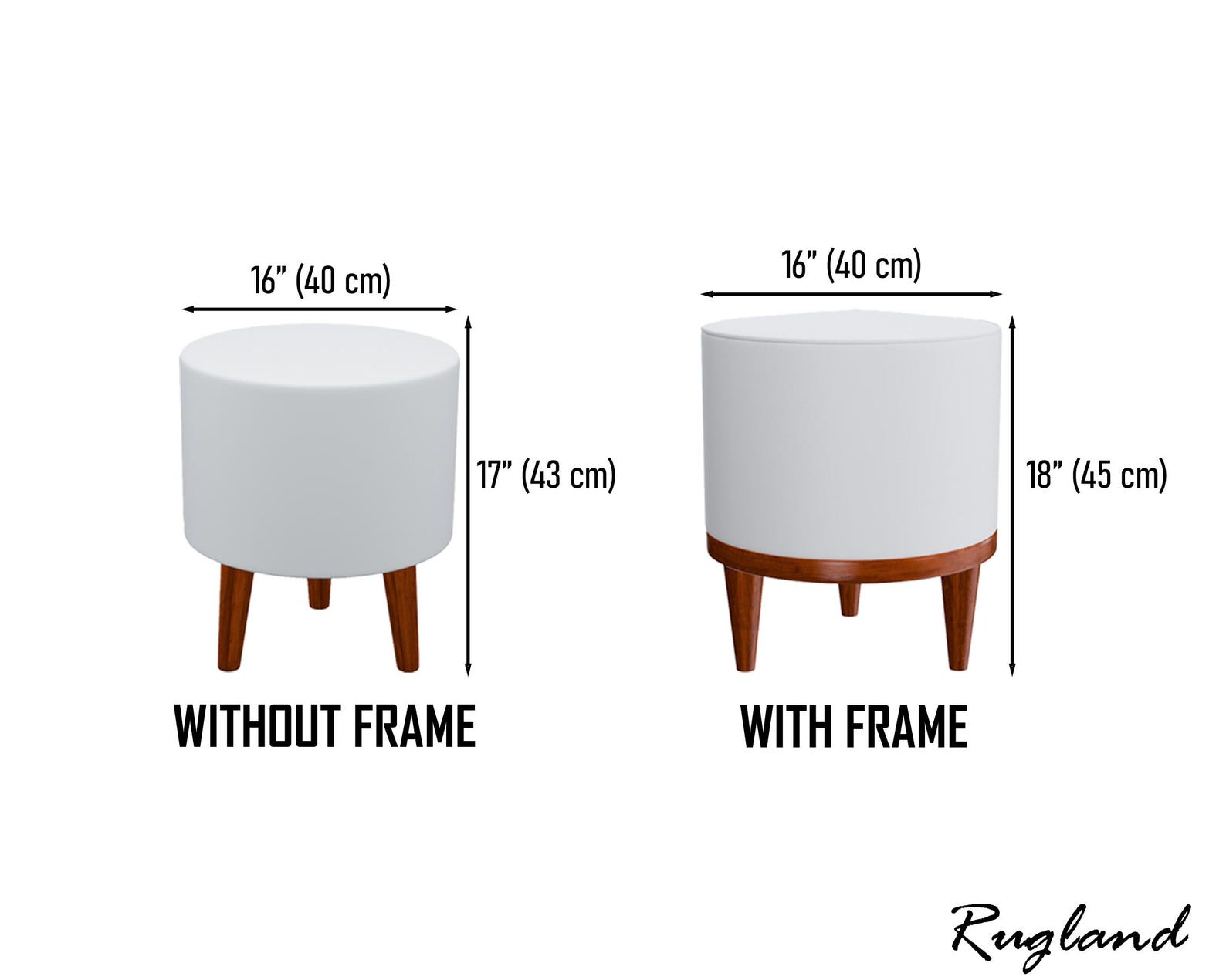 Dark Color Pouf, Functional Pouf, Soft Touch Bench, Countryside Seat ...