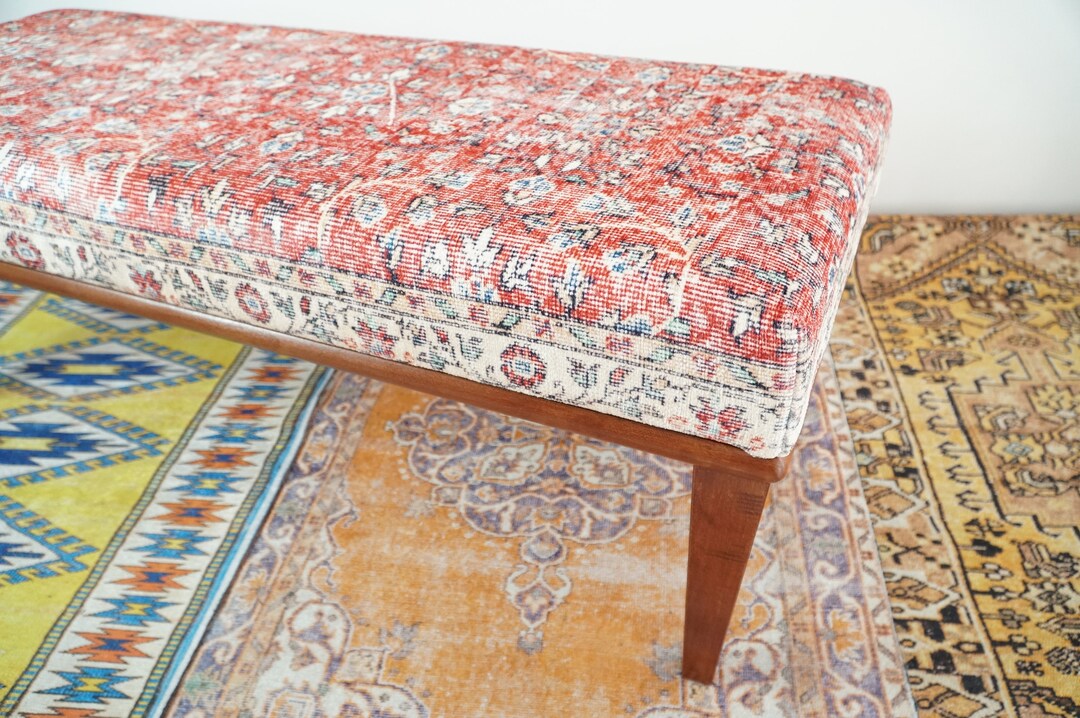 Ottoman Bench, Cat Bed Bench, Rug Bench, Handmade Bench, Boho Decor ...