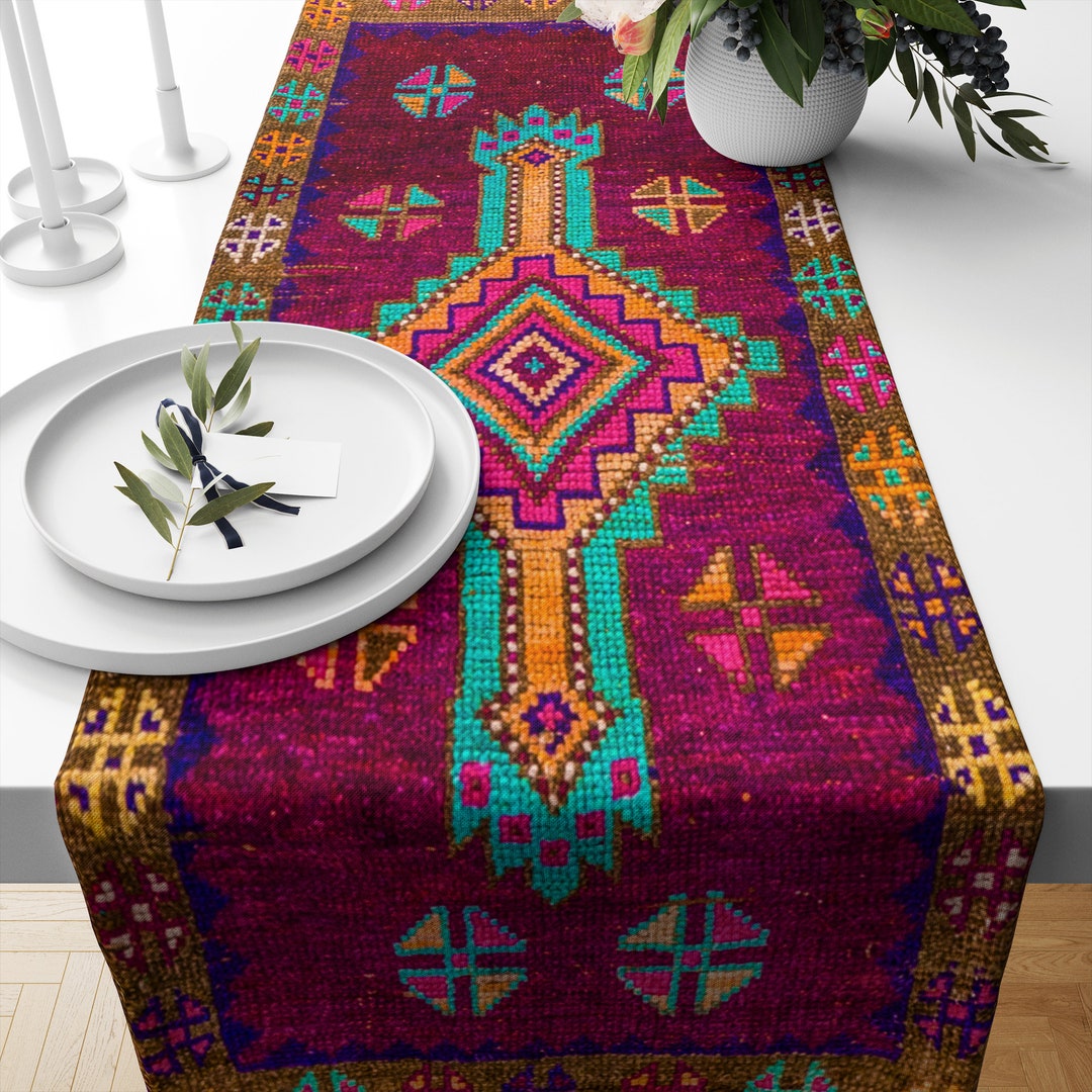 Retro Table Runner, Kilim Tableware, Handmade Table Runner, Ethnic ...