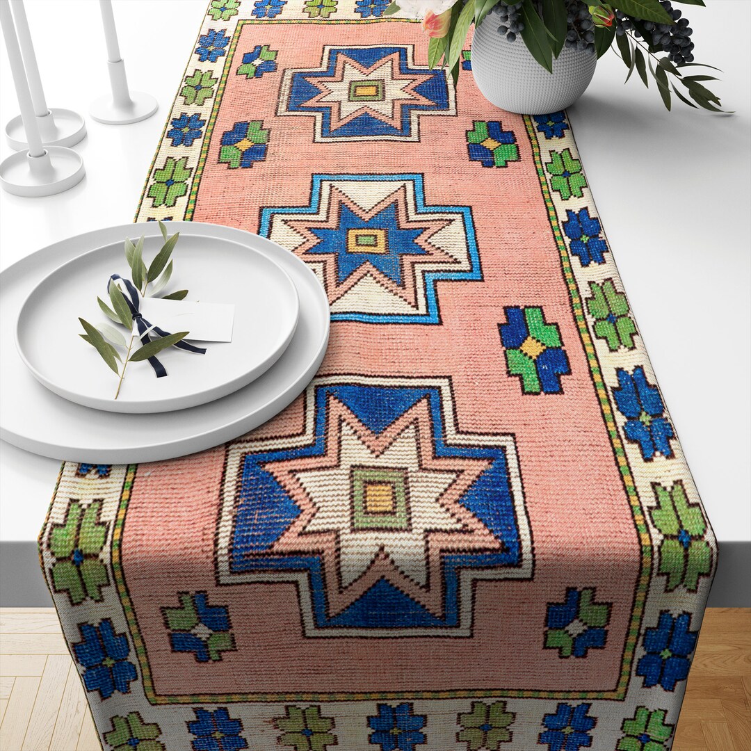 Crossed Pattern Table Runner, Noble Table Cloth, Rentangle Table ...