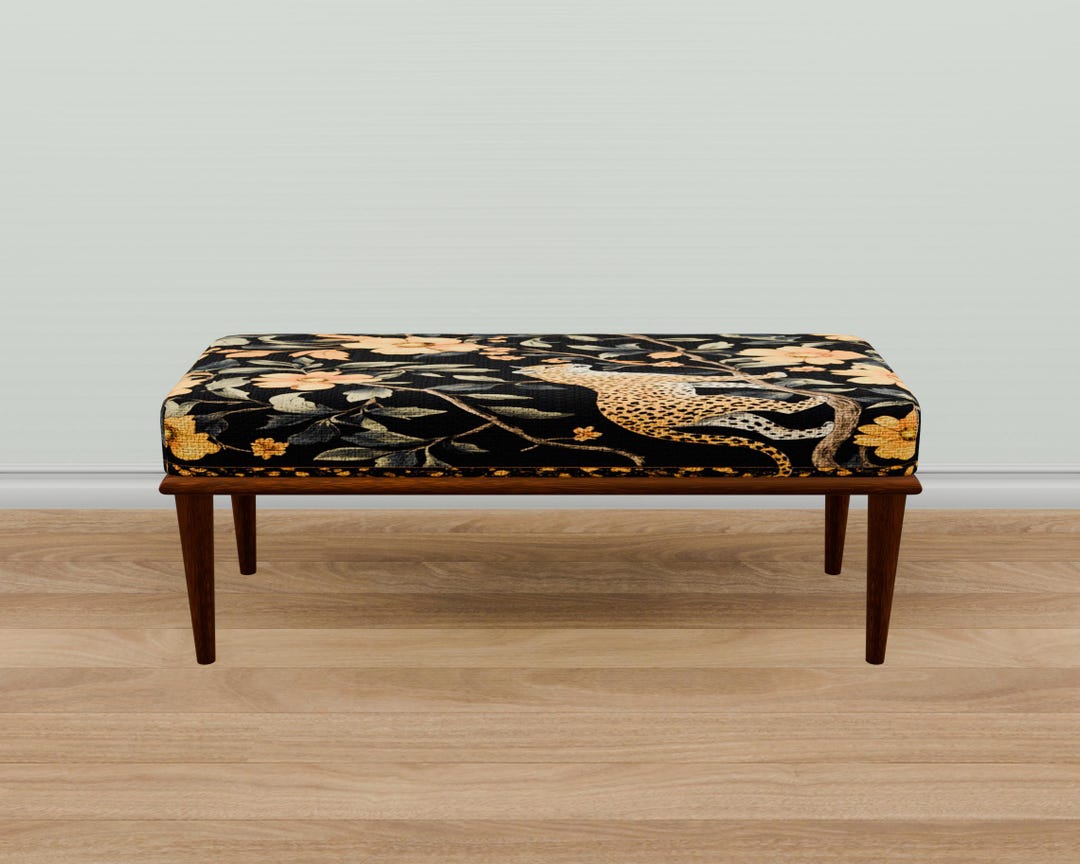 Cheetah Print Bench, Window Bench, Purse Bench, End of Bed Bench ...