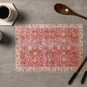 Oriental Style Inspired Placemats, Non-slip Tableware, Kilim Pattern ...