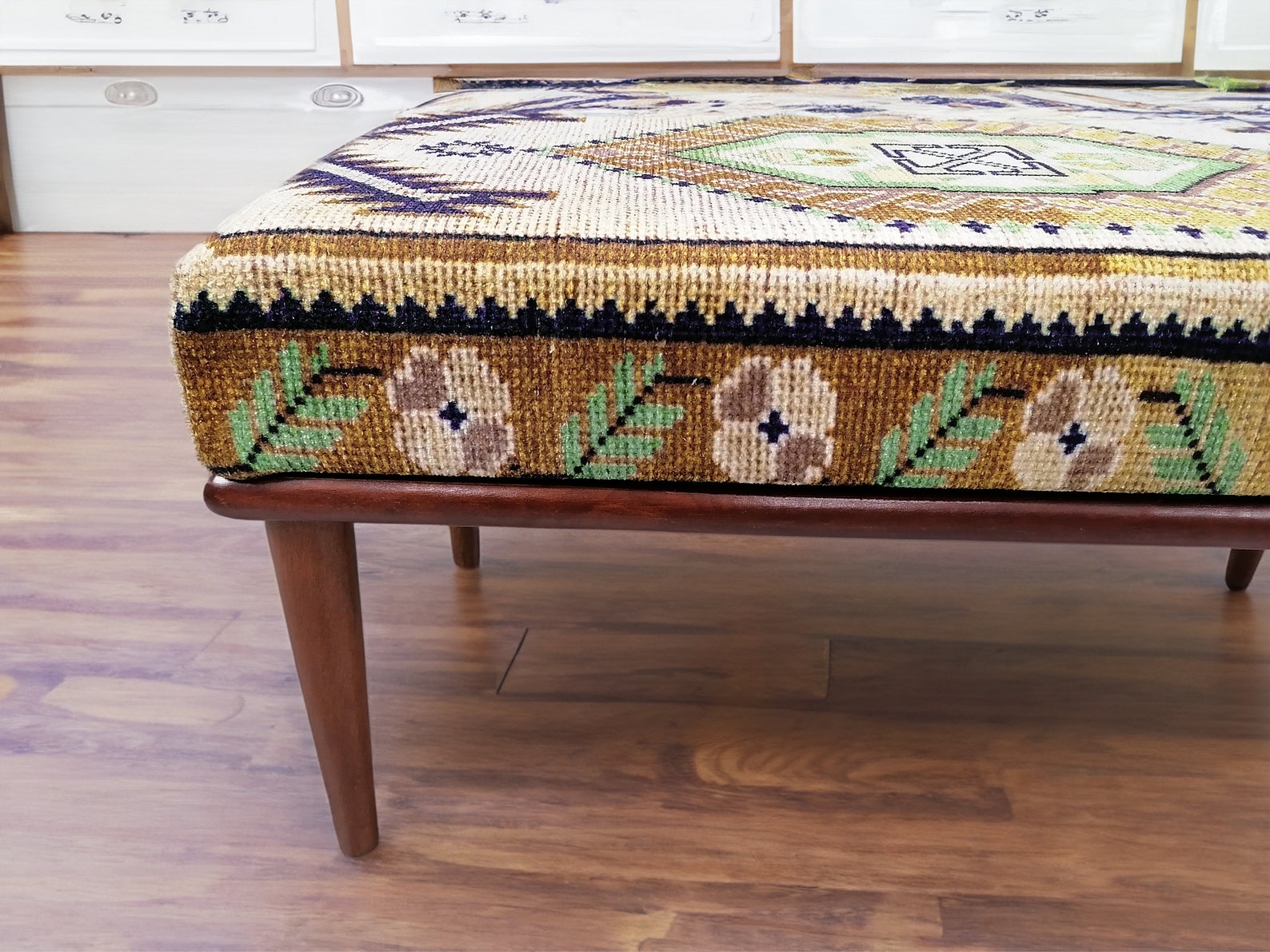 Tribal Inspired Bench, Hallway Bench, Accent Bench, Living Room Bench ...