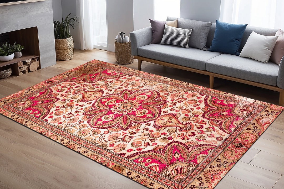 Turkish Pattern Rug, Pretty Rug, Floral Area Rug, Home Decor Rug, Rug ...