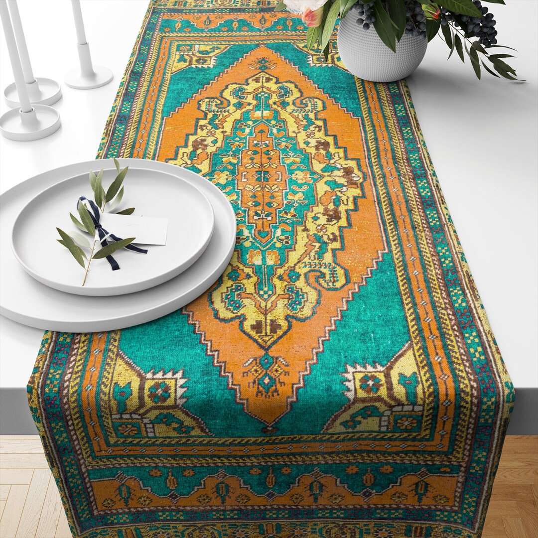 Unique Table Runner, Vintage Design Runner, Table Top Runner ...