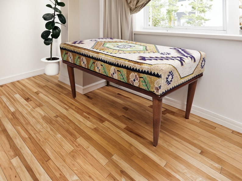 Tribal Inspired Bench, Hallway Bench, Accent Bench, Living Room Bench ...