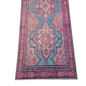 Entryway Runner, Purple Print Rug, Ikat Rug, Rug With Teal, Diamond ...