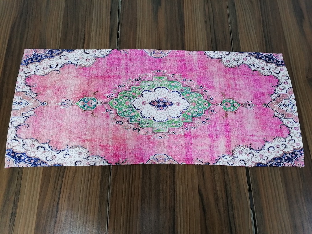 Pink Dining Table Runner, Unique Table Topper, Restaurant Runner ...
