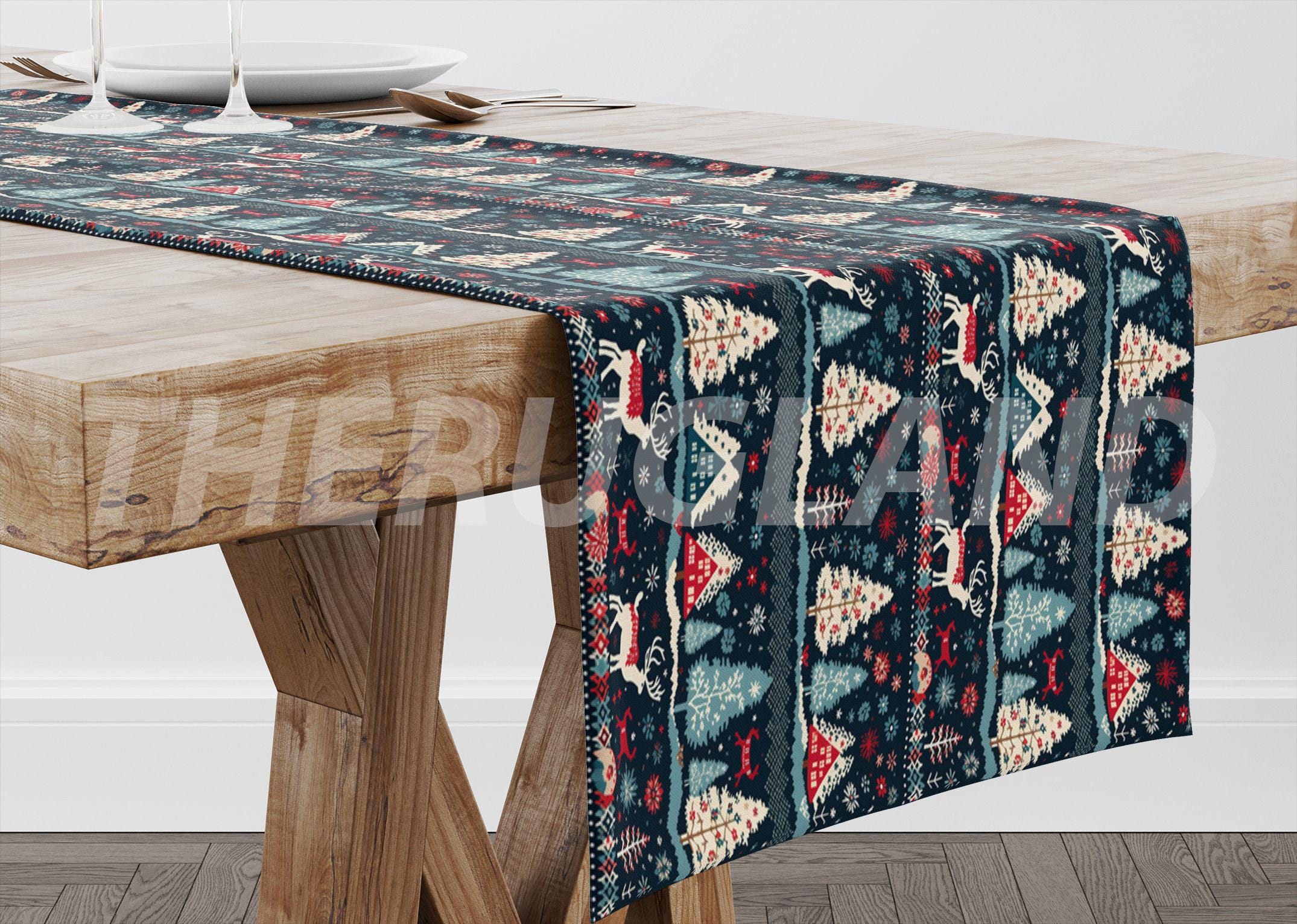 Stunning Console Mats, Woven Turkish Kilim Runner, Tribal Table ...