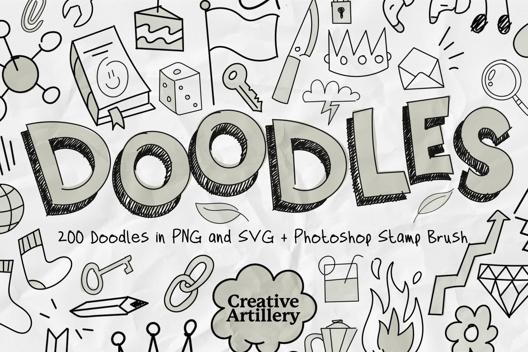 Doodles BRUSH / SVG / PNG - Etsy